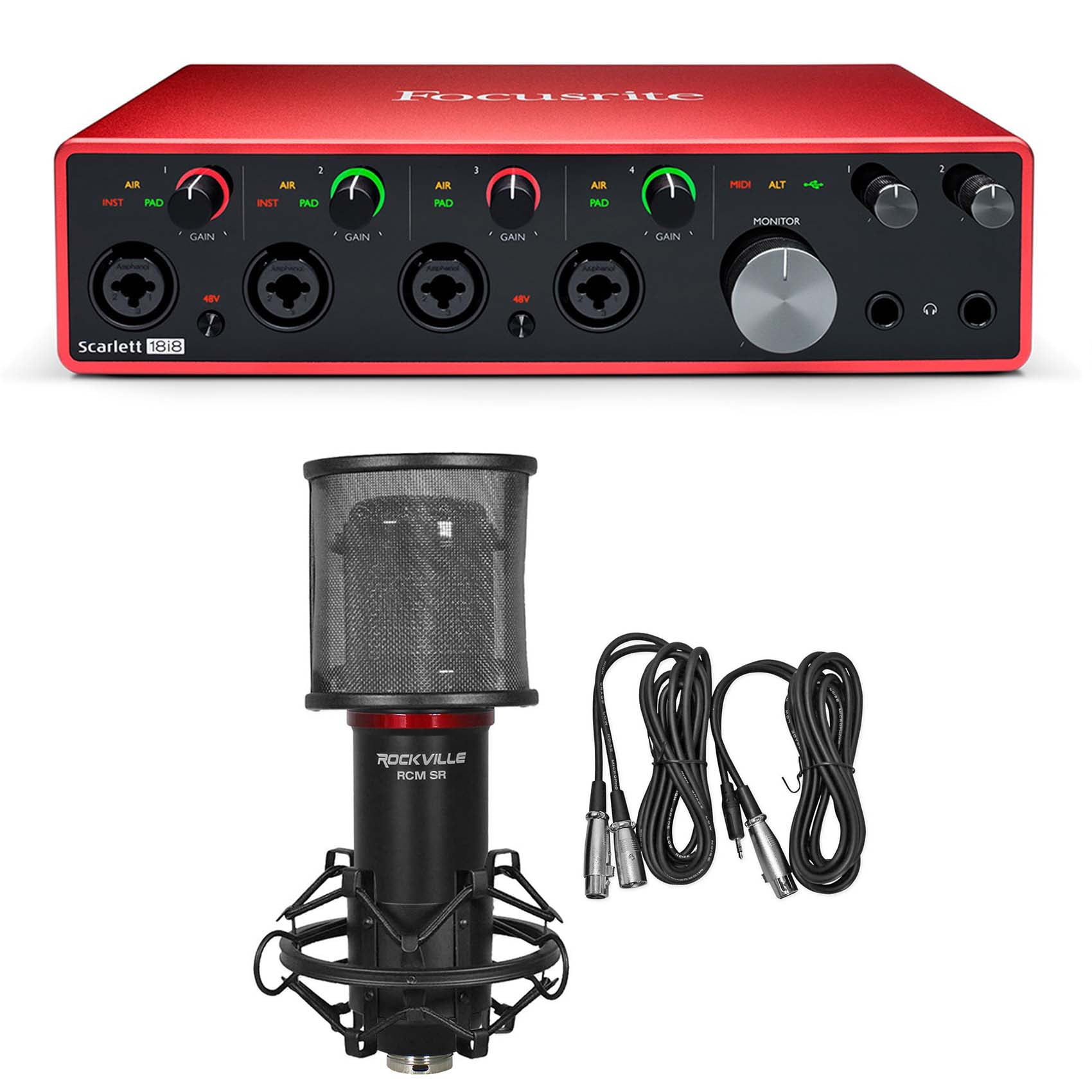 Focusrite Scarlett 18i8 3rd Gen 18-in, 8-out USB audio interface and ...