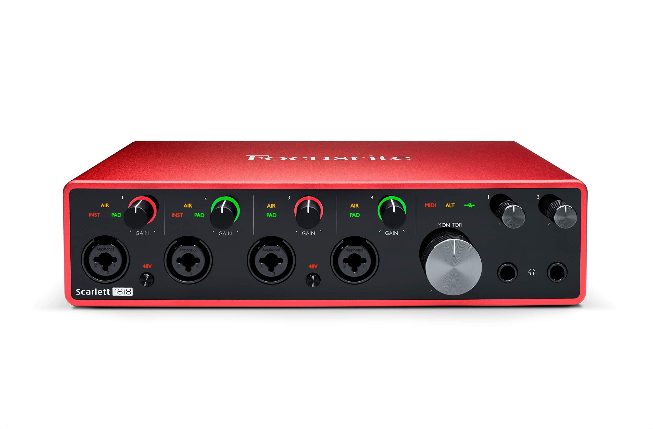 Focusrite Scarlett 18i8 3rd Gen USB Audio Interface for Recording, Producing and Engineering ...