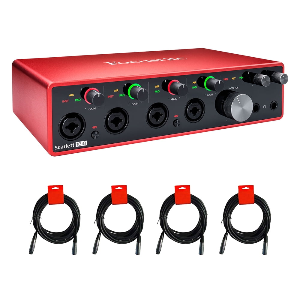 Focusrite Scarlett 18i8 USB Audio Interface (3rd Gen) for Recording ...
