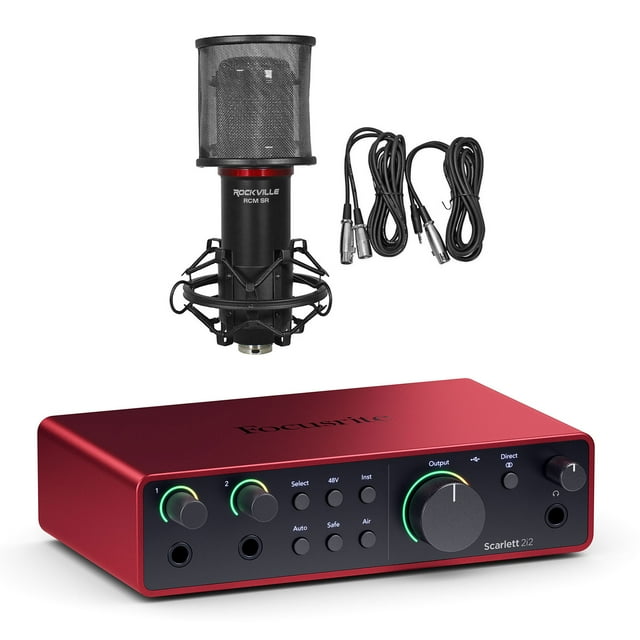 Focusrite Scarlett 2i2 4th Gen Studio Recording USB Audio Interface ...