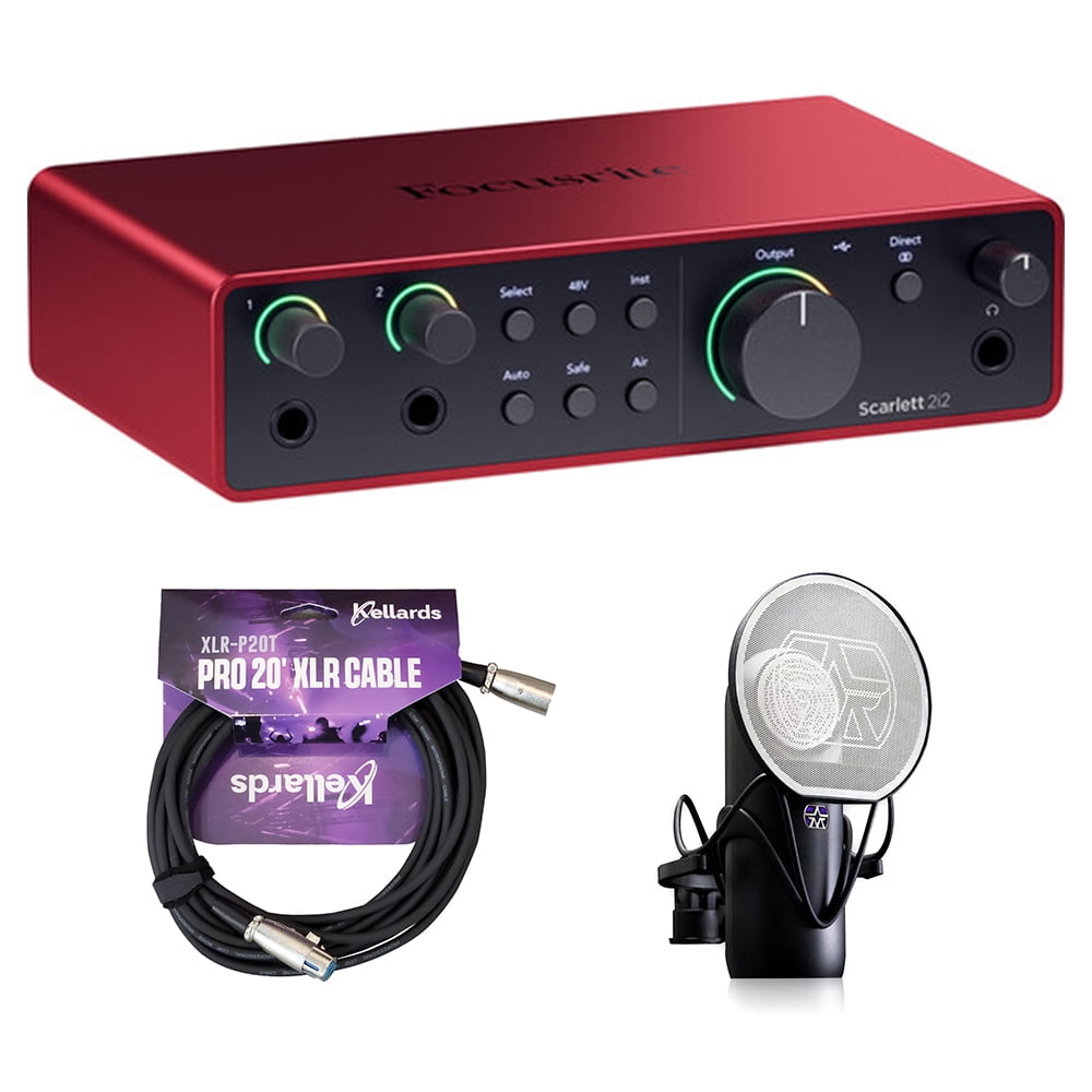 Focusrite Scarlett 2i2 USB-C Audio Interface (4th Gen) Bundle with ...