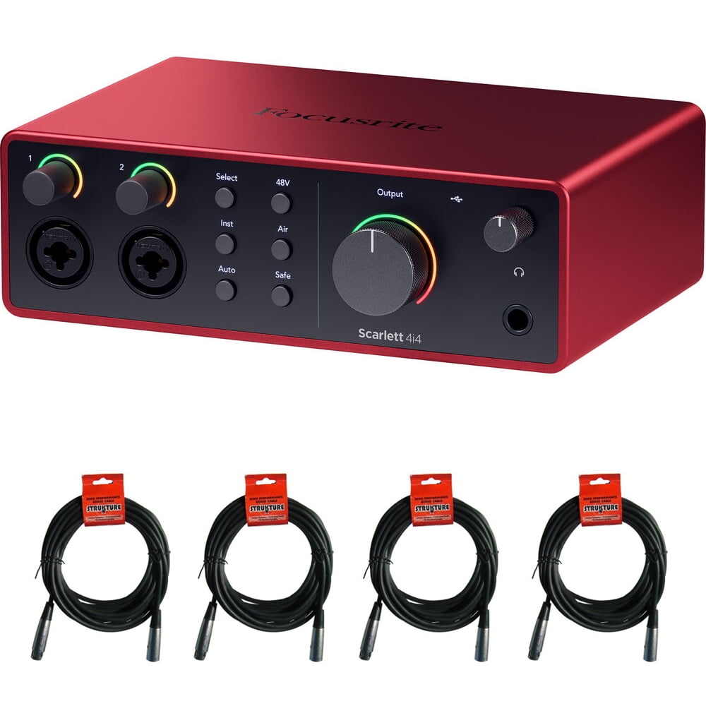 Focusrite Scarlett 4i4 USB-C Audio/MIDI Interface (4th Generation) Pair ...