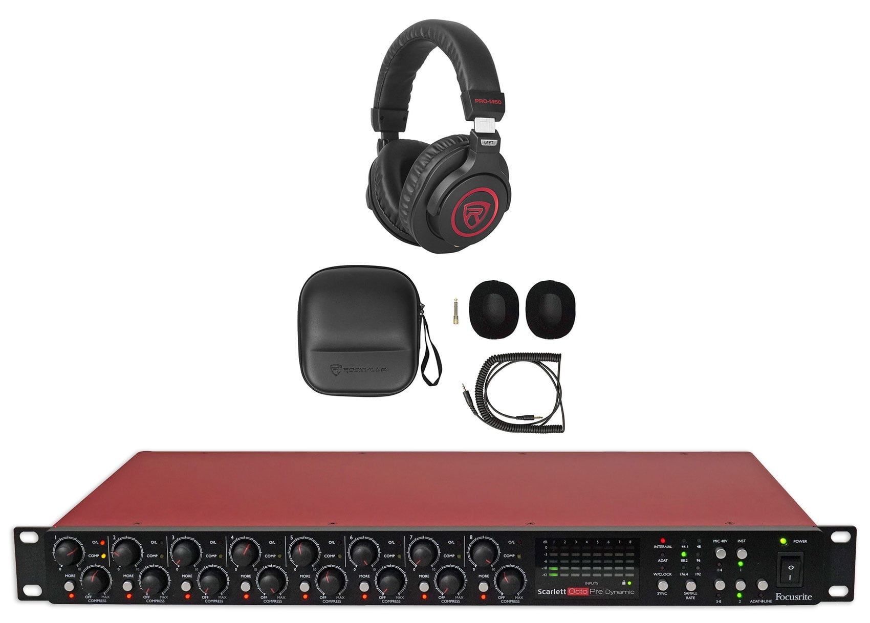 Focusrite Scarlett OctoPre Dynamic 8-Channel Microphone Mic Preamp ...