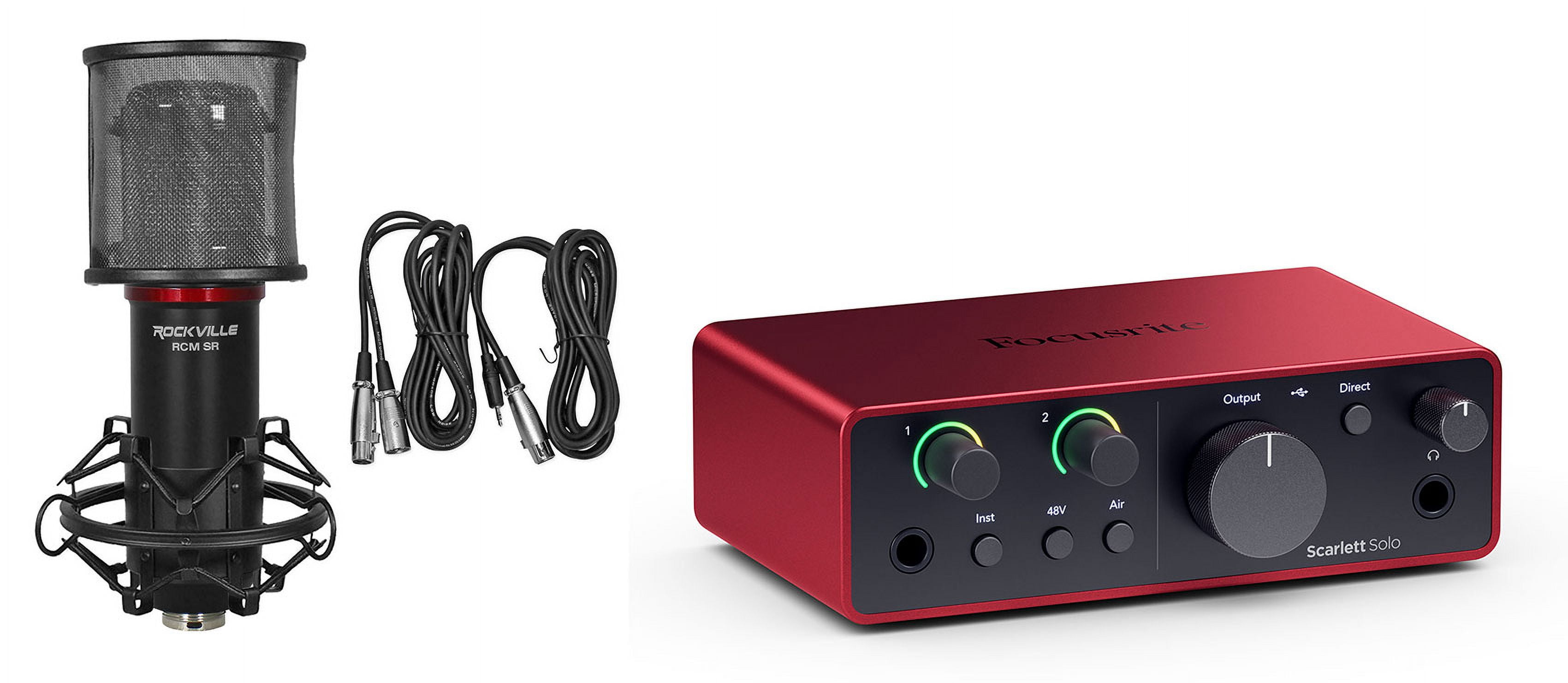 Focusrite Scarlett Solo 4th Gen Studio Recording USB Audio Interface ...