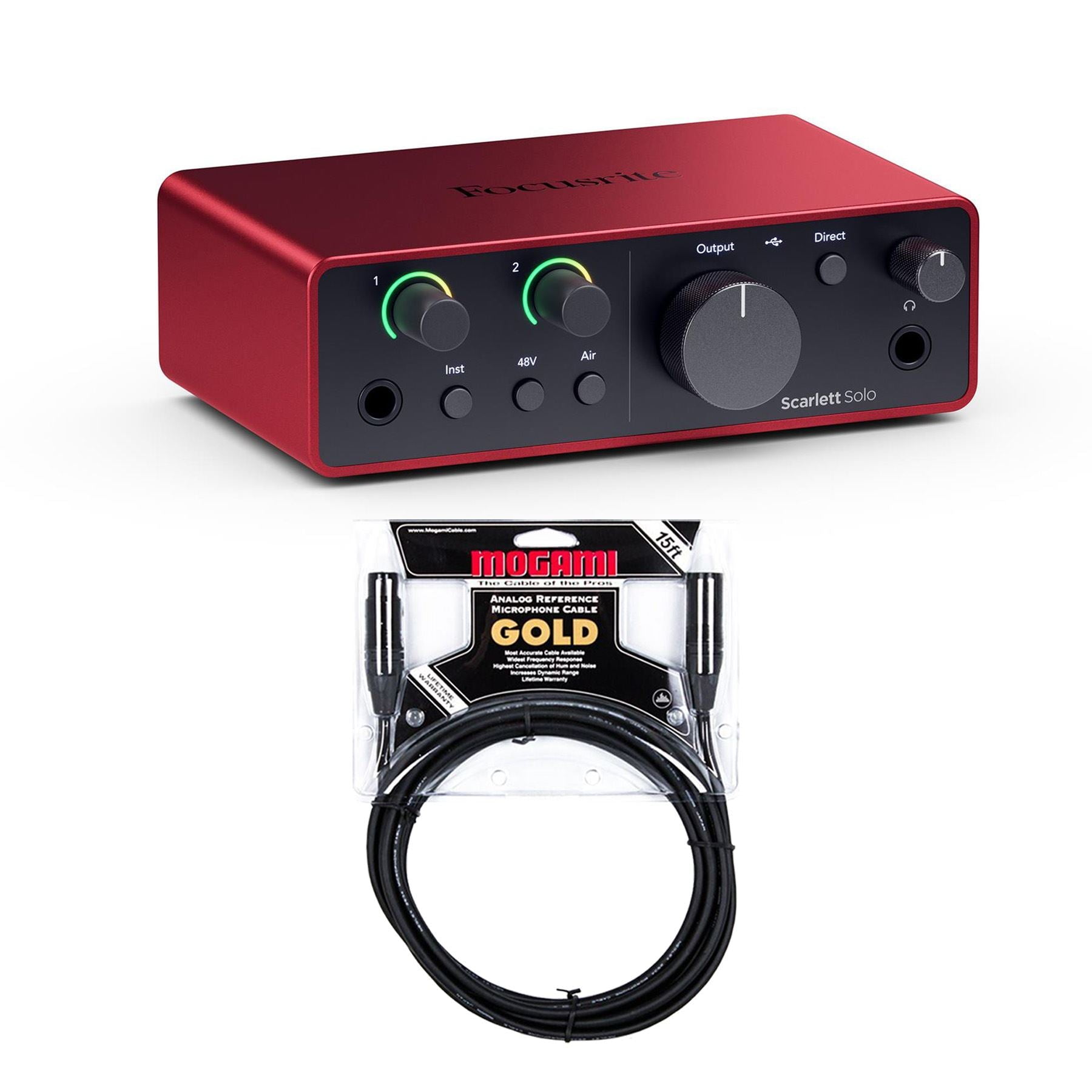 Focusrite Scarlett Solo (4th Gen) USB-C Audio Interface Bundle with ...