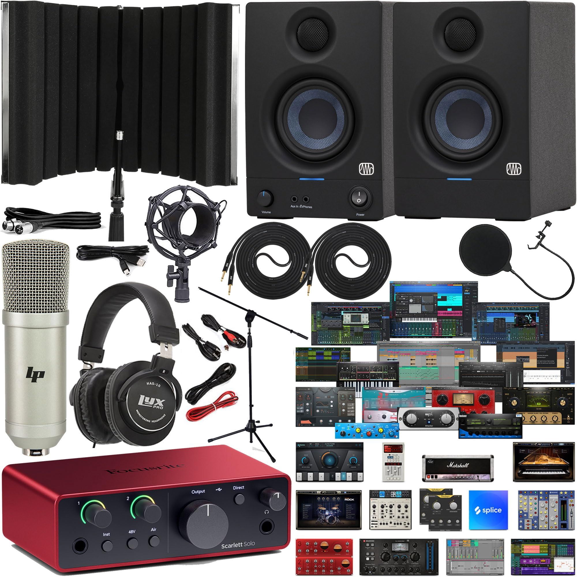 Focusrite Scarlett Solo 4th-Gen USB-C Recording Bundle – Interface ...