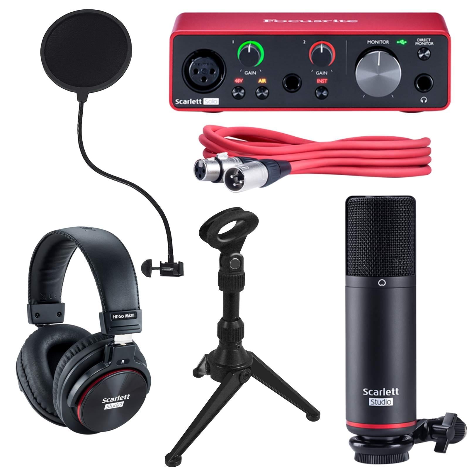 Focusrite Scarlett Solo Studio 4th Gen 2-in 2-out USB Audio Interface ...