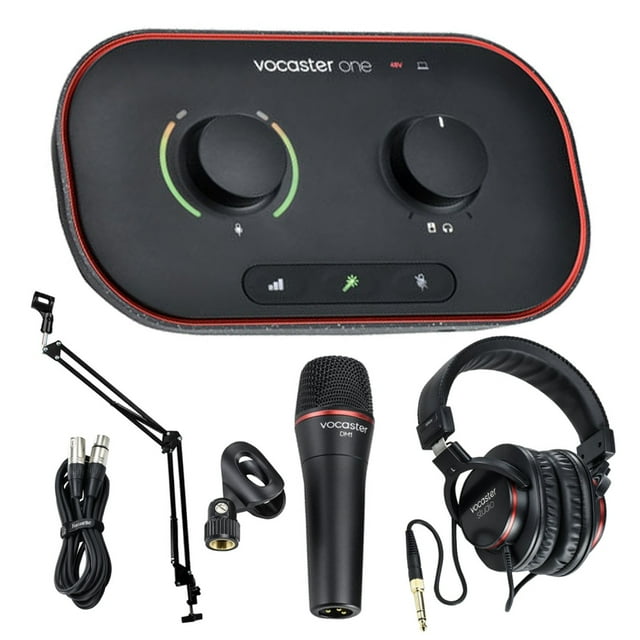 Focusrite Vocaster One Studio Bundle with K&M Professional Recording ...