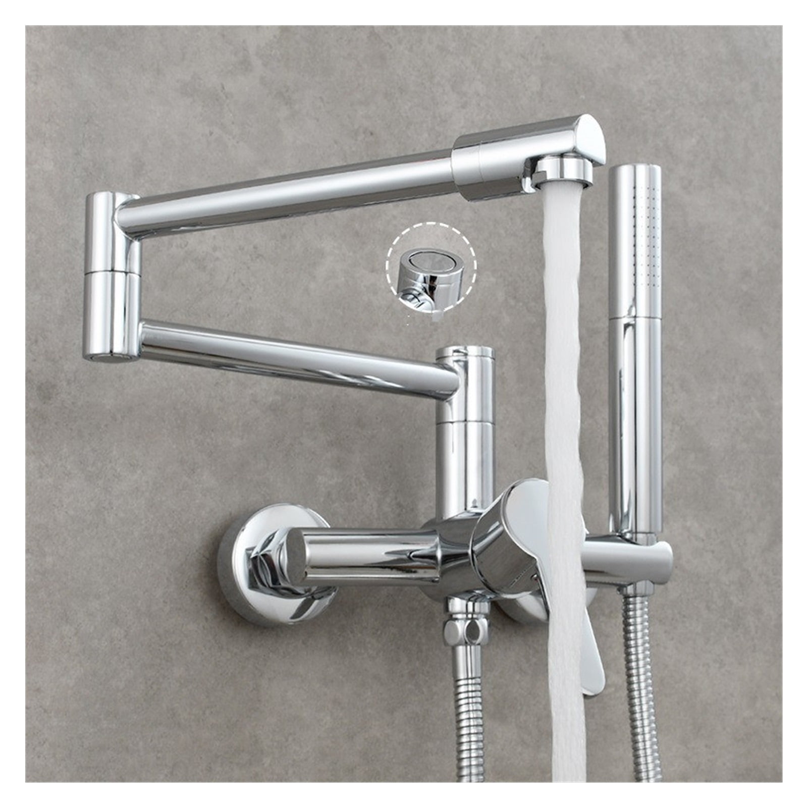 Fodable Kitchen Faucet Brass Black Kitchen Sink Mixer Tap Hot & Cold ...