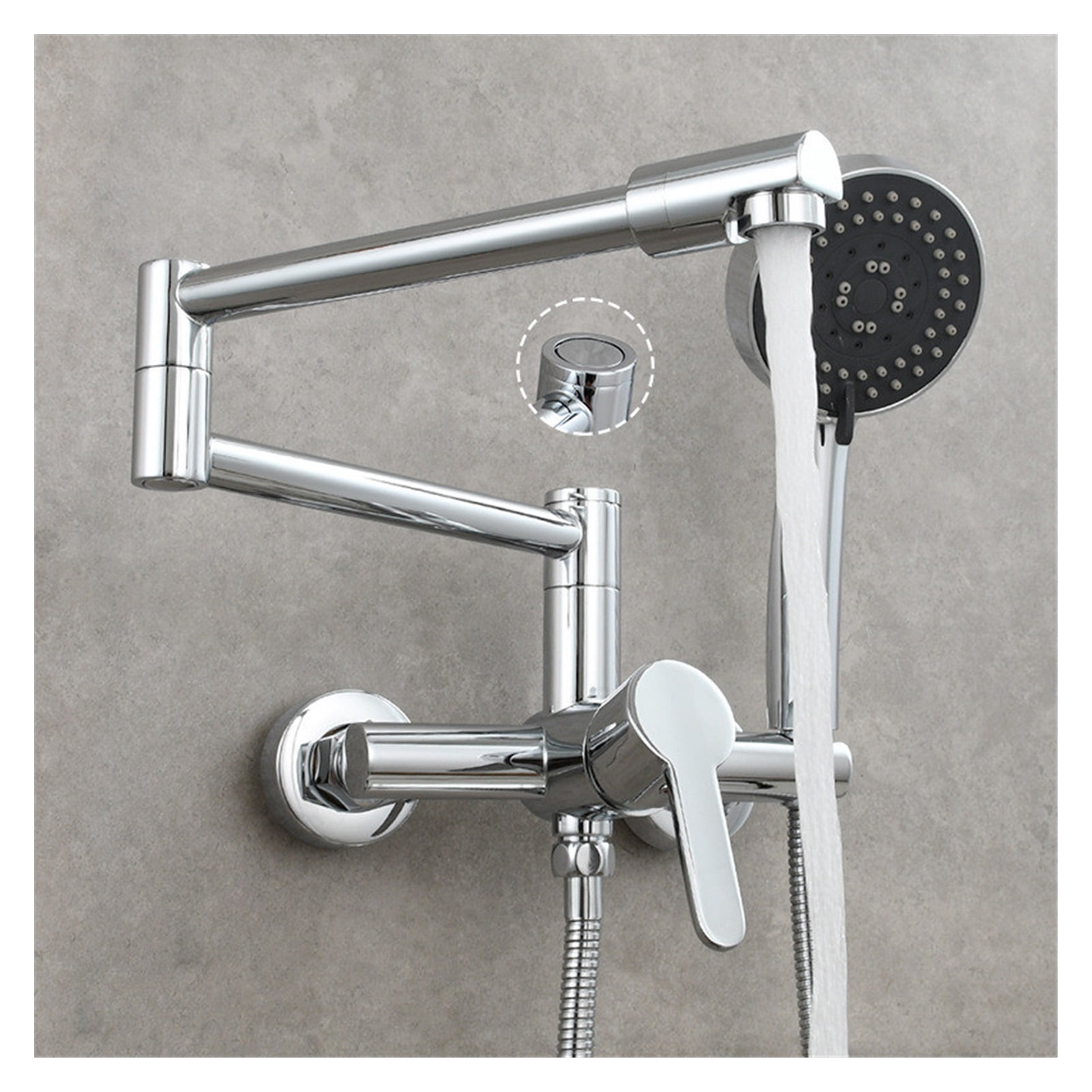 Fodable Kitchen Faucet Brass Black Kitchen Sink Mixer Tap Hot & Cold ...