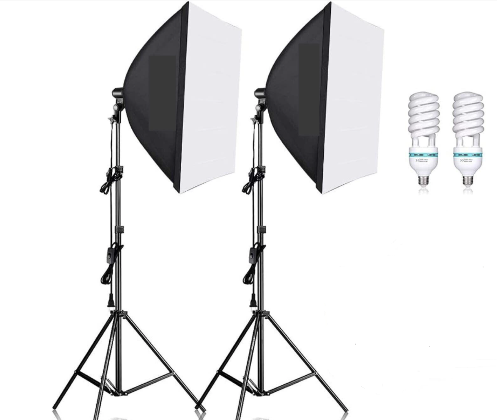 Fodoto 2 Sets of Softbox Lighting Kit - 1000w Continuous Daylight Photo ...