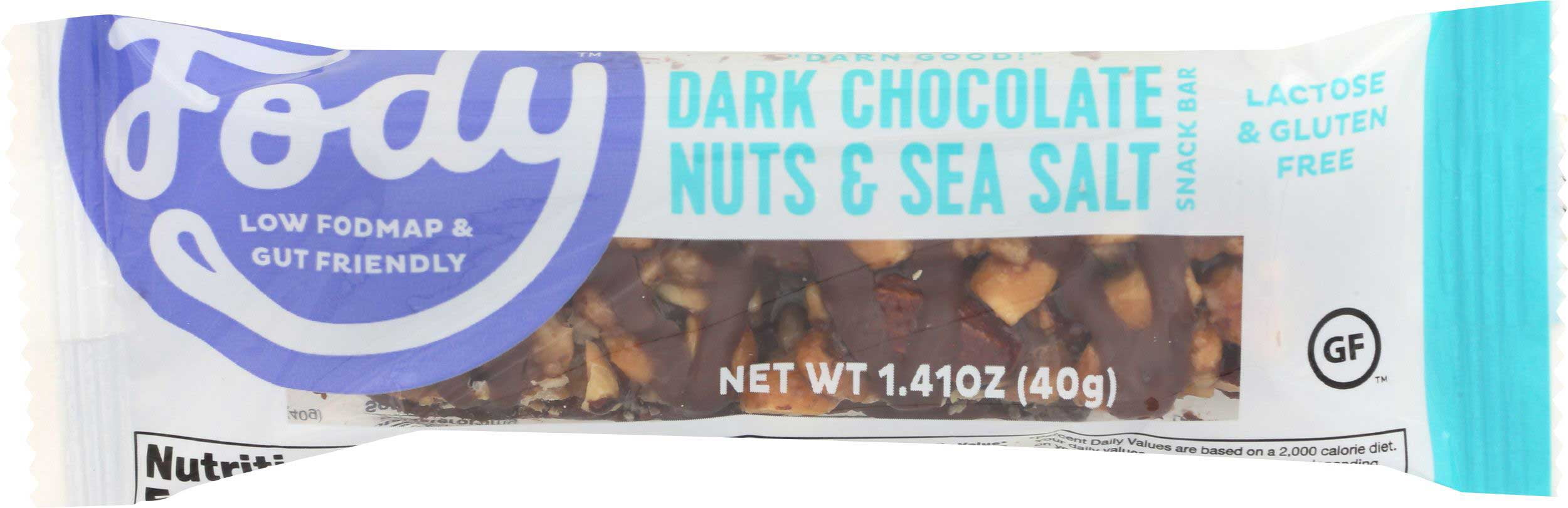 Fody Foods Dark Chocolate Nuts and Sea Salt Bar, 1.41 Ounce -- 12 per ...