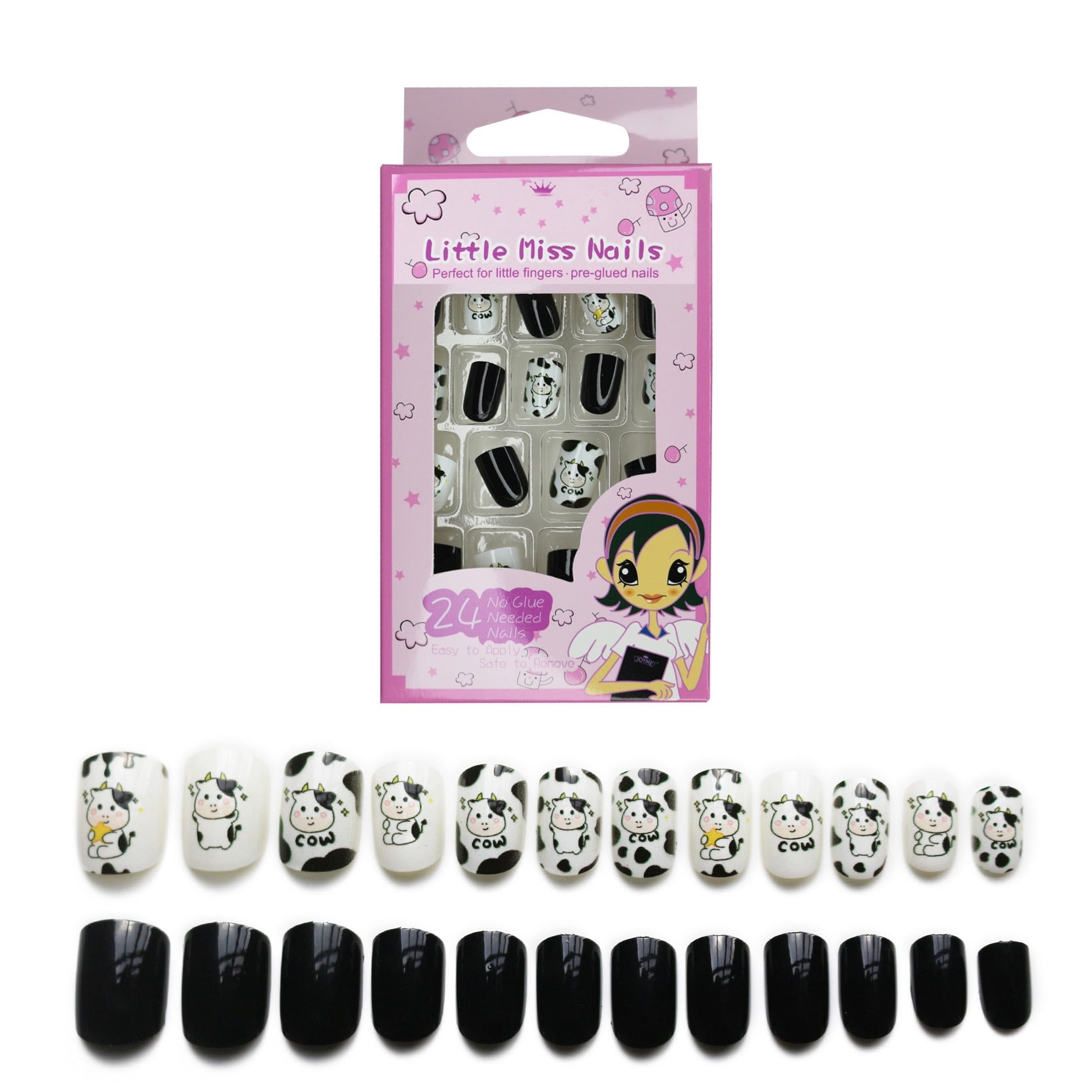Fofosbeauty 24 PCS Kids Press on Nails for Small Hands Full Cover Short ...