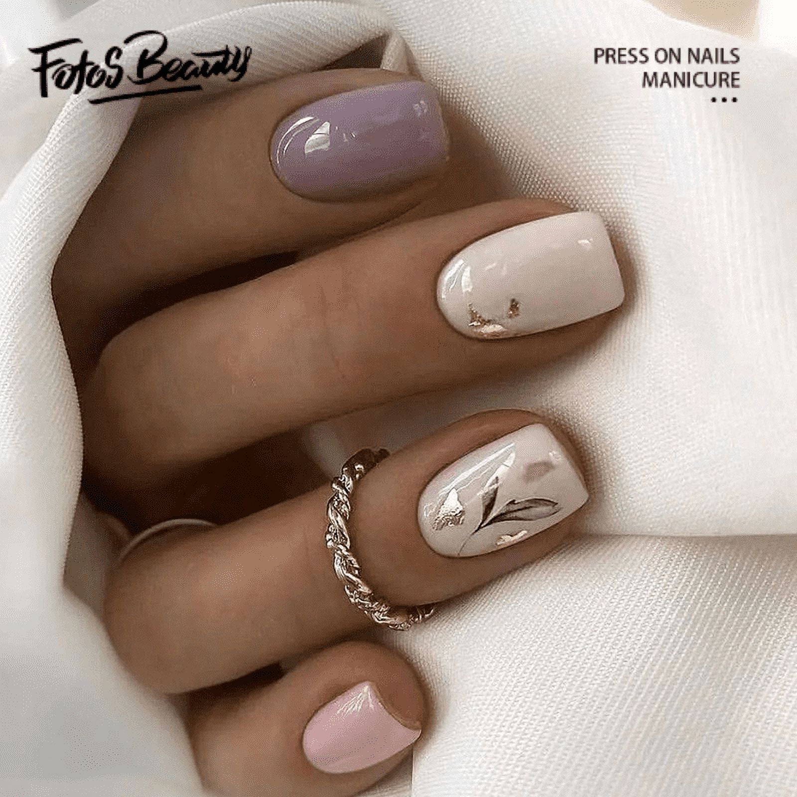 Fofosbeauty 24 pcs Press-on Acrylic False Nails, Nails Tips Designs ...