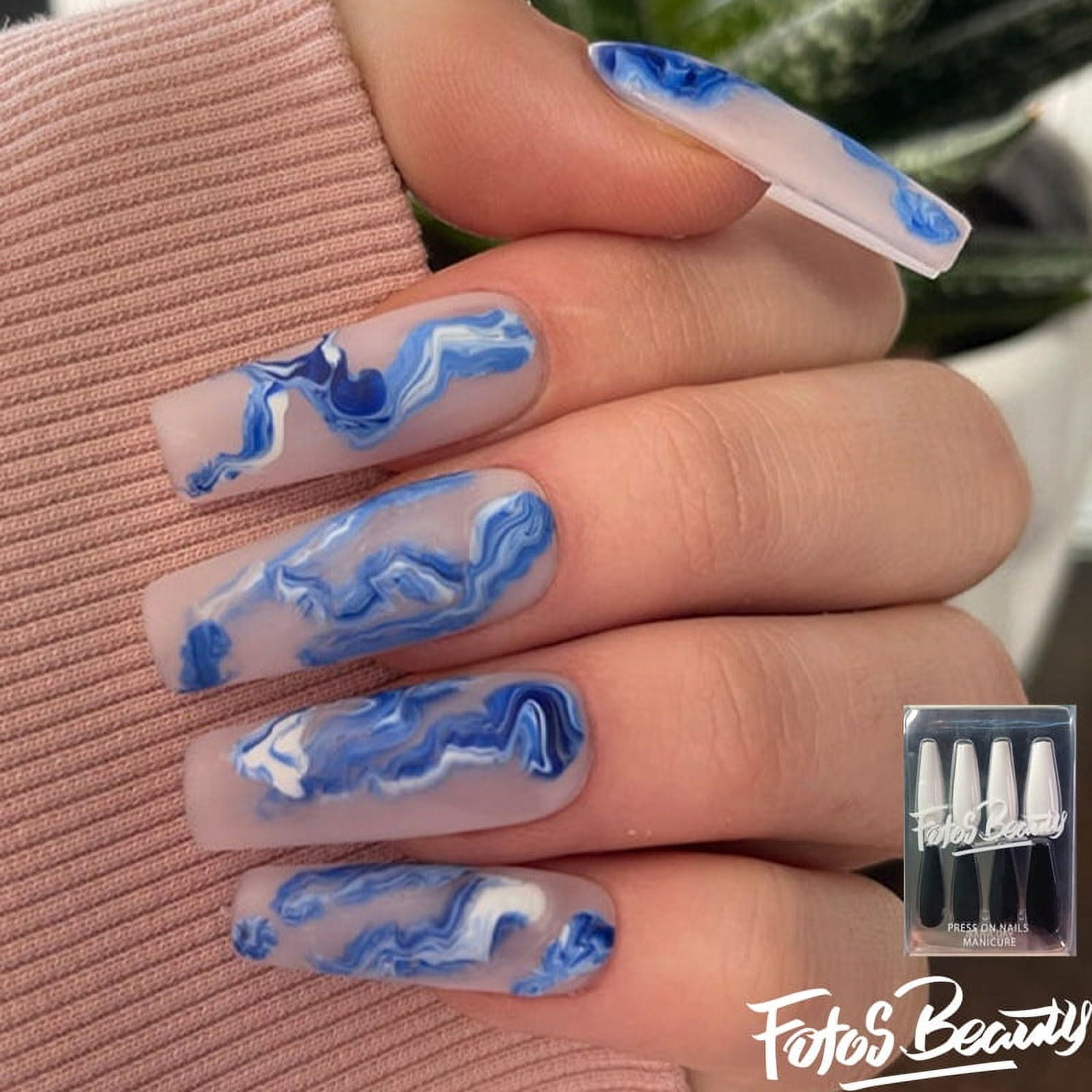 Fofosbeauty 24pcs Medium False Nails, Press-on Nails Designs 2022 ...