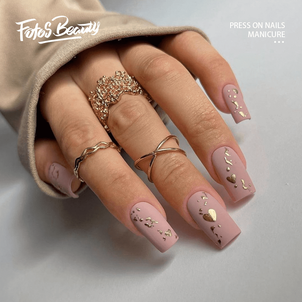 Fofosbeauty 24pcs Short Coffin Full Cover Press on False Nail Tips ...