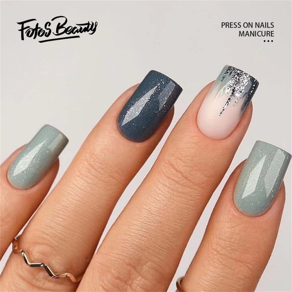 Fofosbeauty 24pcs Press on False Nails,Fake Nails for New Year ...