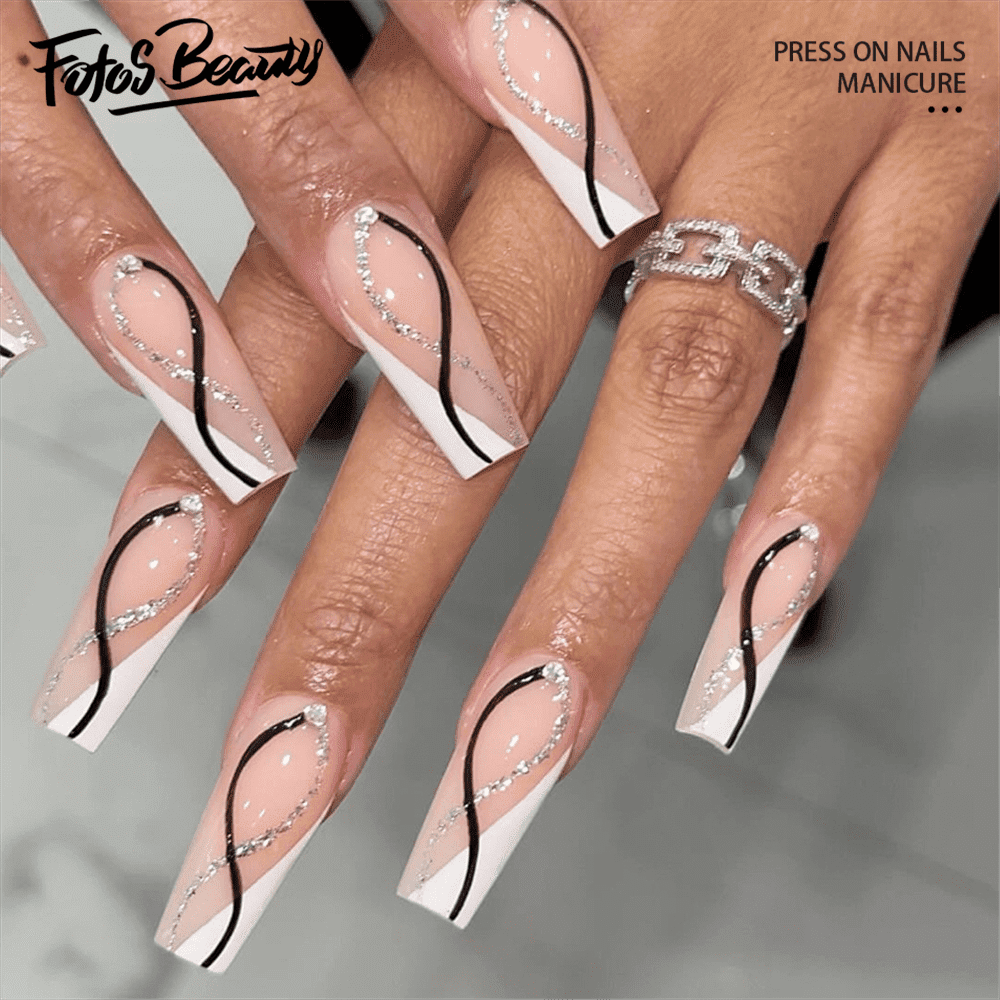 Fofosbeauty 24pcs Press on False Nails,Fake Nails for New Year ...