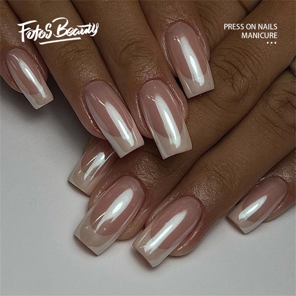 Fofosbeauty 24pcs Press on Nails, 2024 Artificial Nails Short Coffin ...