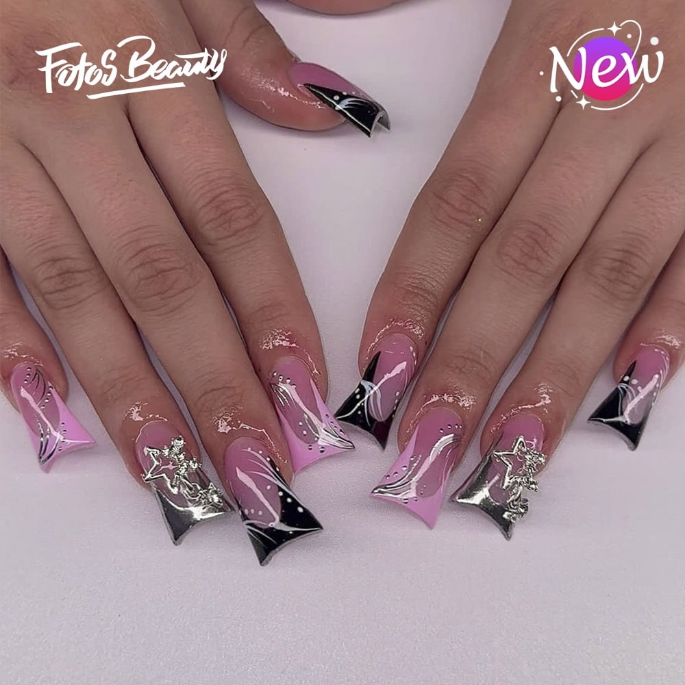 Fofosbeauty 24pcs Press on Nails, Artificial Acrylic Nails for Salon ...