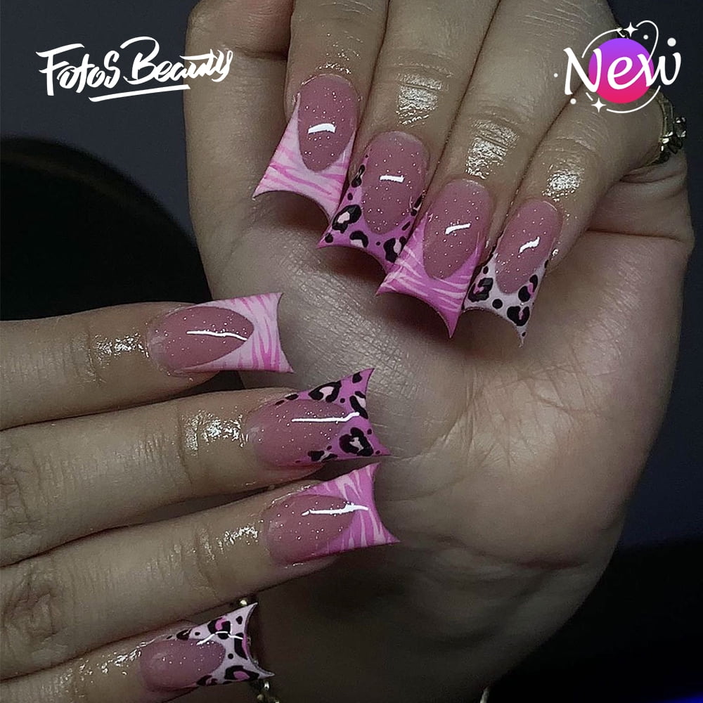 Fofosbeauty 24pcs Press on Nails, Artificial Acrylic Nails for Salon ...