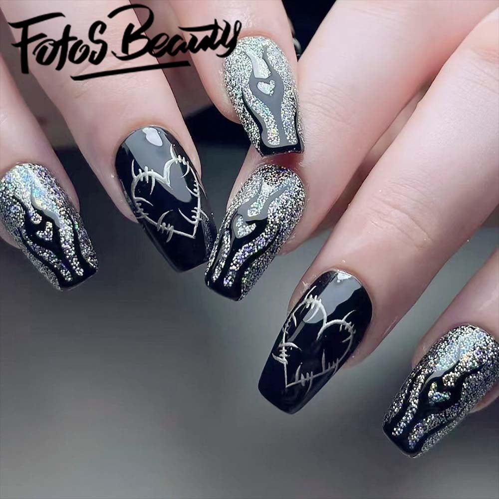 Fofosbeauty 24pcs Press on Nails, Artificial Acrylic Nails for Salon ...