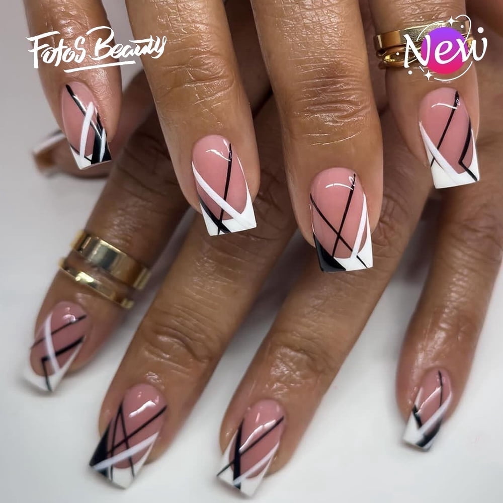 Fofosbeauty 24pcs Press on Nails, Artificial Acrylic Nails for Salon ...