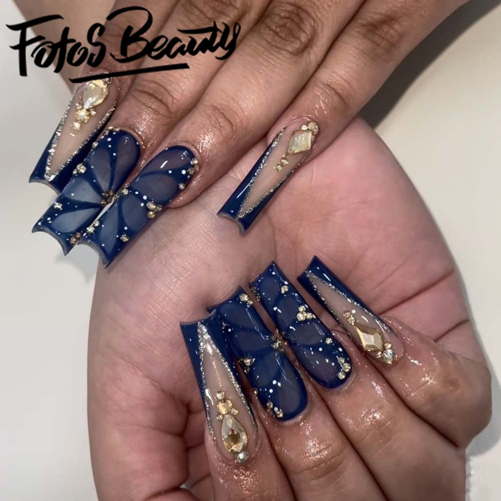 Fofosbeauty 24pcs Press on Nails,Supremely Fit Artificial Acrylic Nails ...