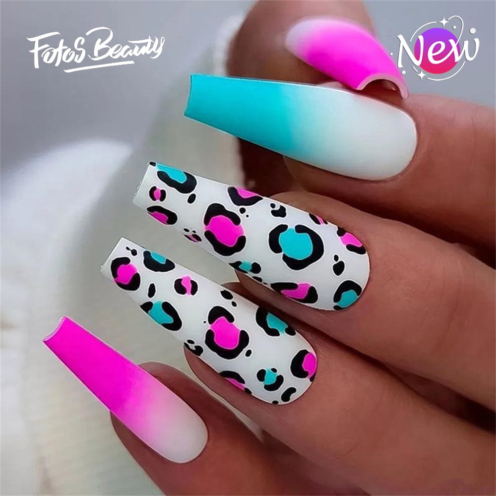 Fofosbeauty 24pcs Press on Nails, Valentine's Day Acrylic Fake Nails ...