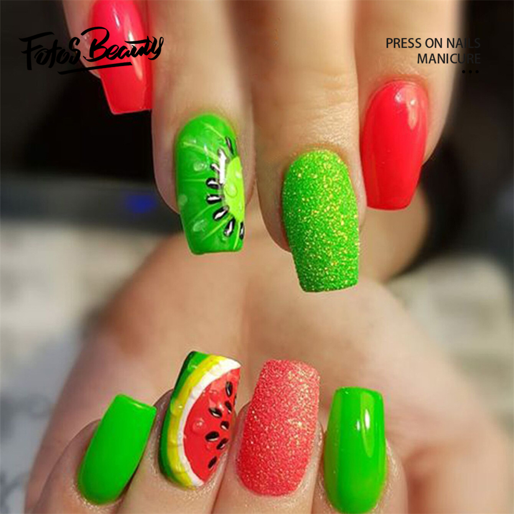 Christmas Decoration Fofosbeauty 24pcs Press On False Nails Fake Nails
