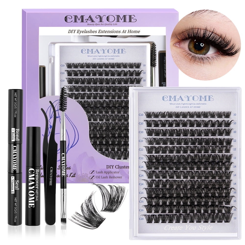Fofosbeauty DIY Lash Extension Kit, 156pcs Individual Lashes Cluster ...