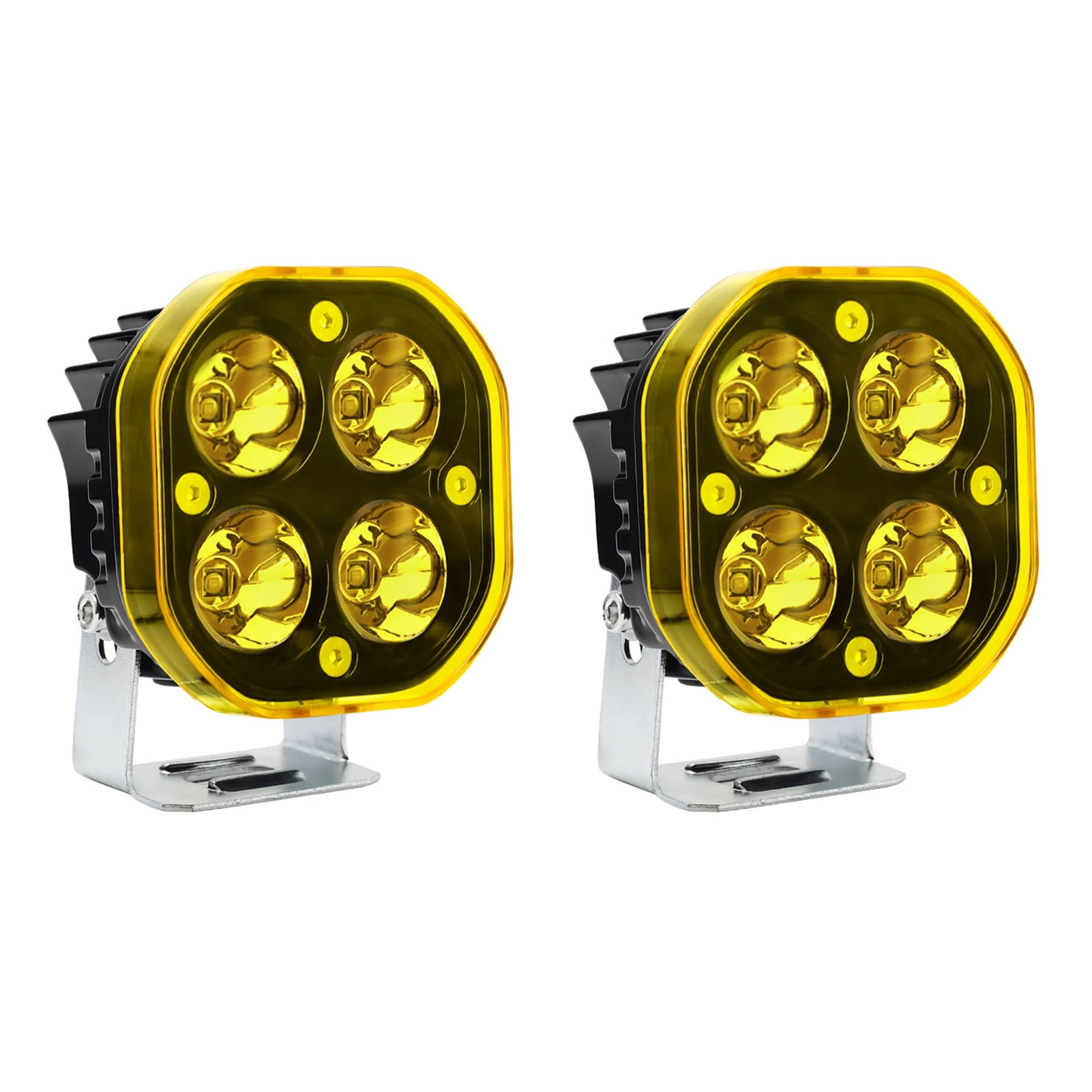 Fog 2 Pack Motorcycle Offroad Fog Lights, 3 Inch LED Pods With Yellow ...