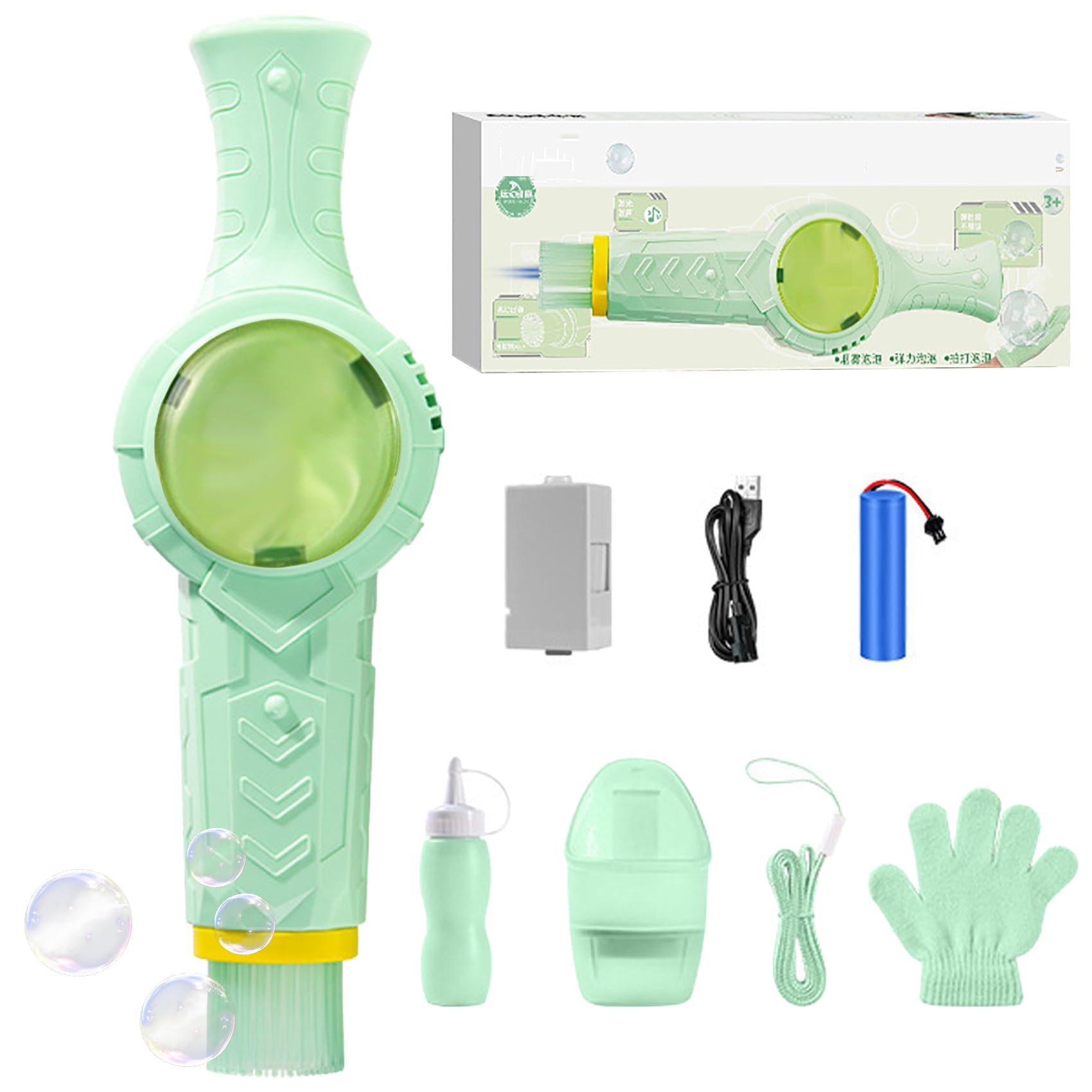 Fog Bubble Machine, Rechargeable Automatic Electric Smoke Bubble ...