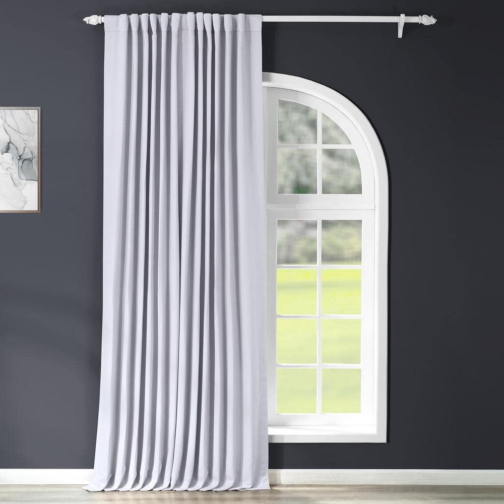 Fog Grey Rod Pocket Room Darkening Curtain - 100 in. W x 108 in. L (1 ...