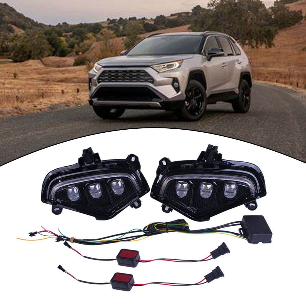 Fog Lamp for 2019 2020 for RAV4 Dual color LED DRL Daytime Running ...
