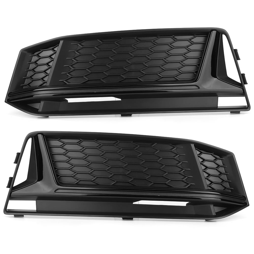 Fog Light Grille Cover for A4 B9 2017-2019 S4 Style Black Durable ABS ...