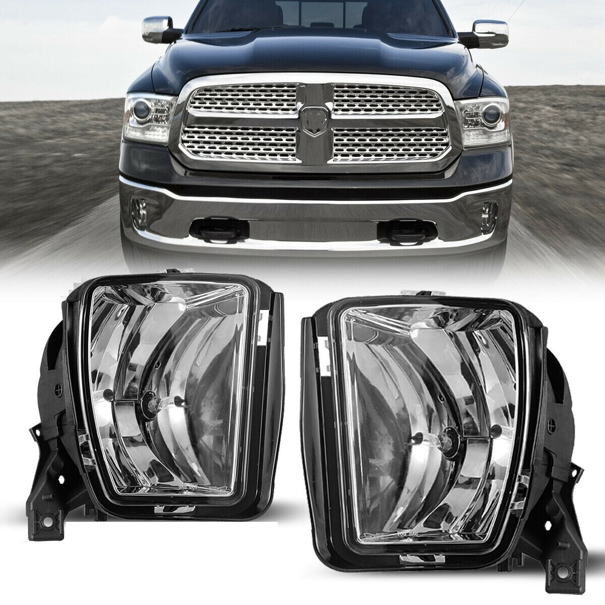 Fog Light for 2013-2018 Dodge Ram 1500 Pickup & 2019 Dodge Ram 1500 ...