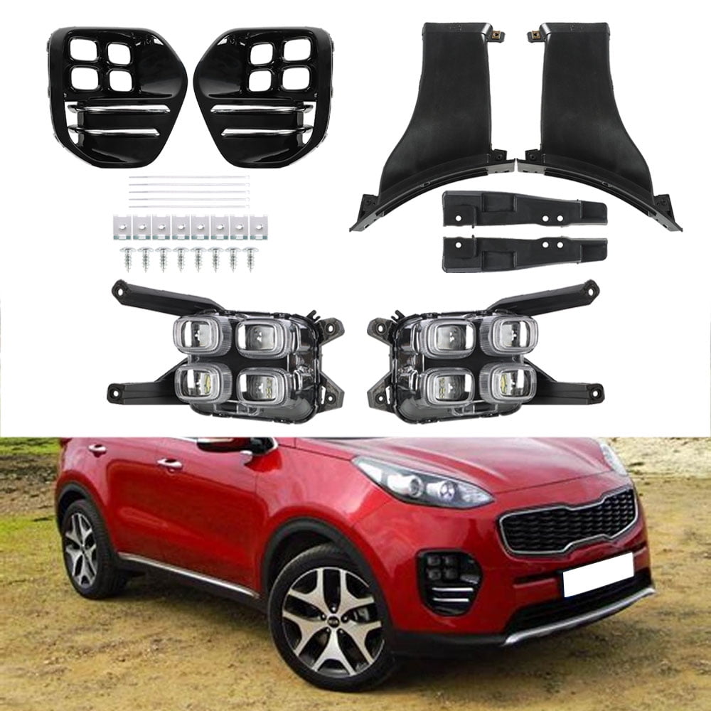 Fog Lights Assembly Replacement for 2016-2018 Kia Sportage Clear Lens ...