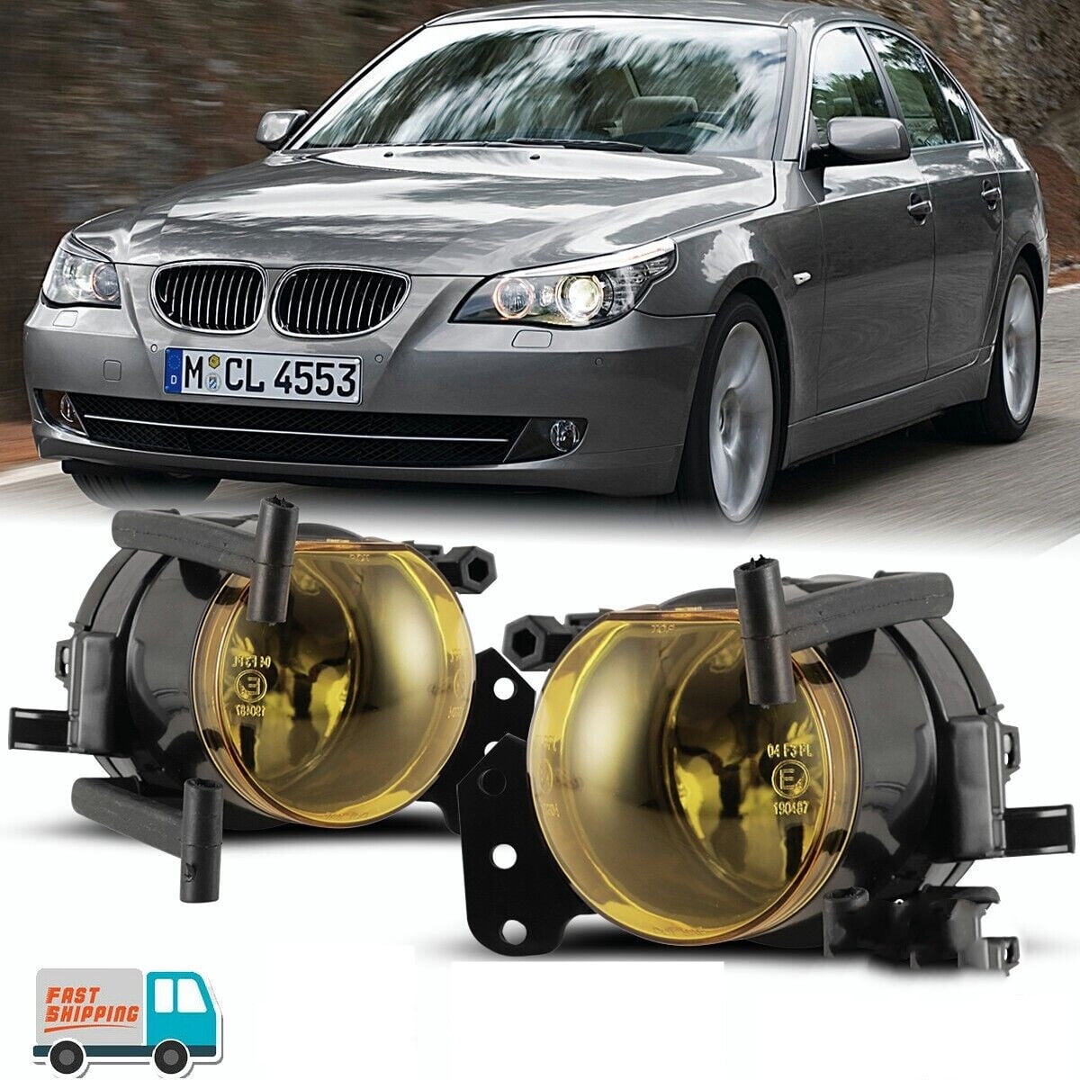 Fog Lights Assembly for BMW 5 Series E60 3 Series E46 Yellow Lens ...