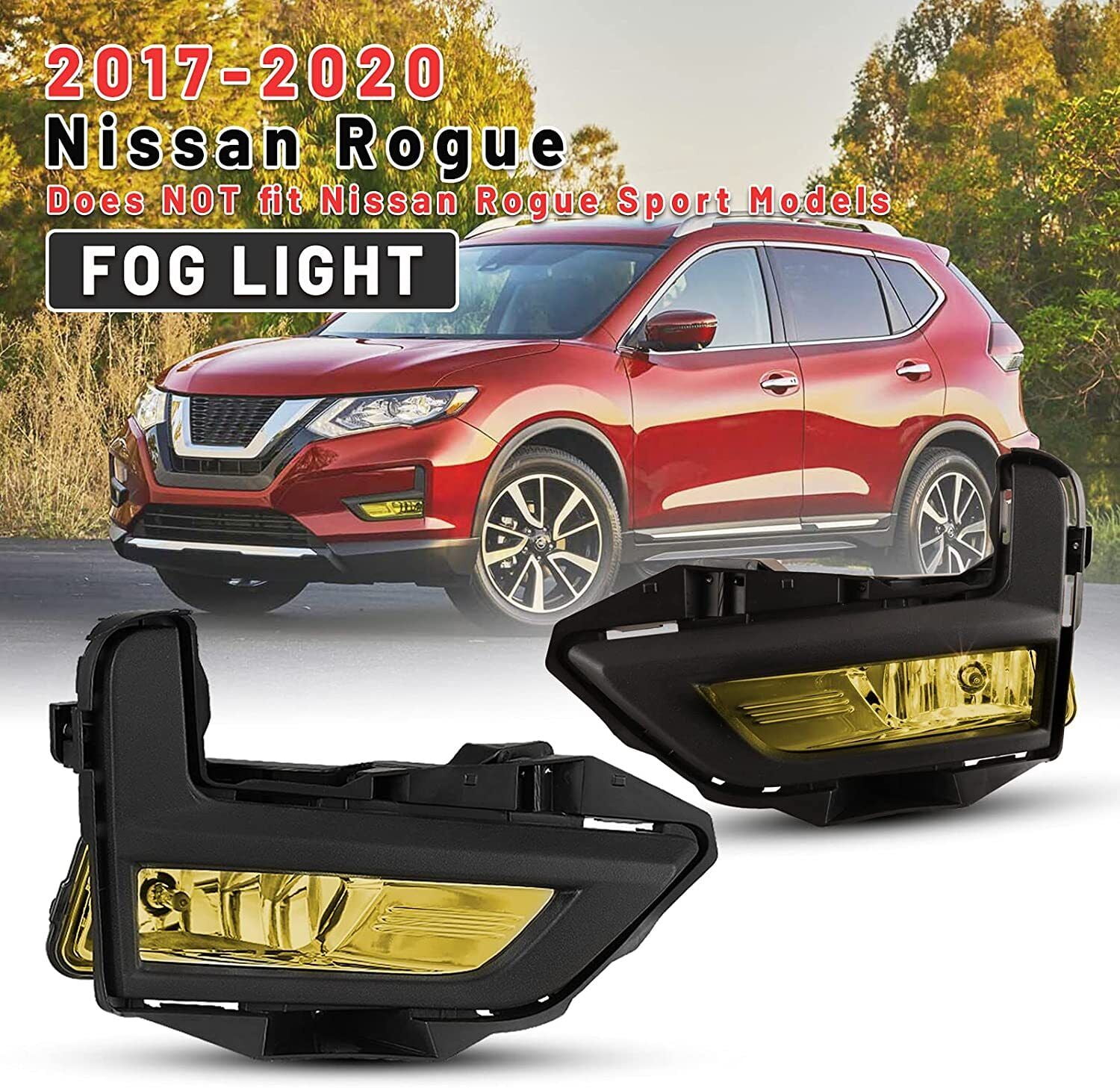Fog Lights Fit for 2017 2018 2019 2020 Nissan Rogue (Not Fit Sport ...