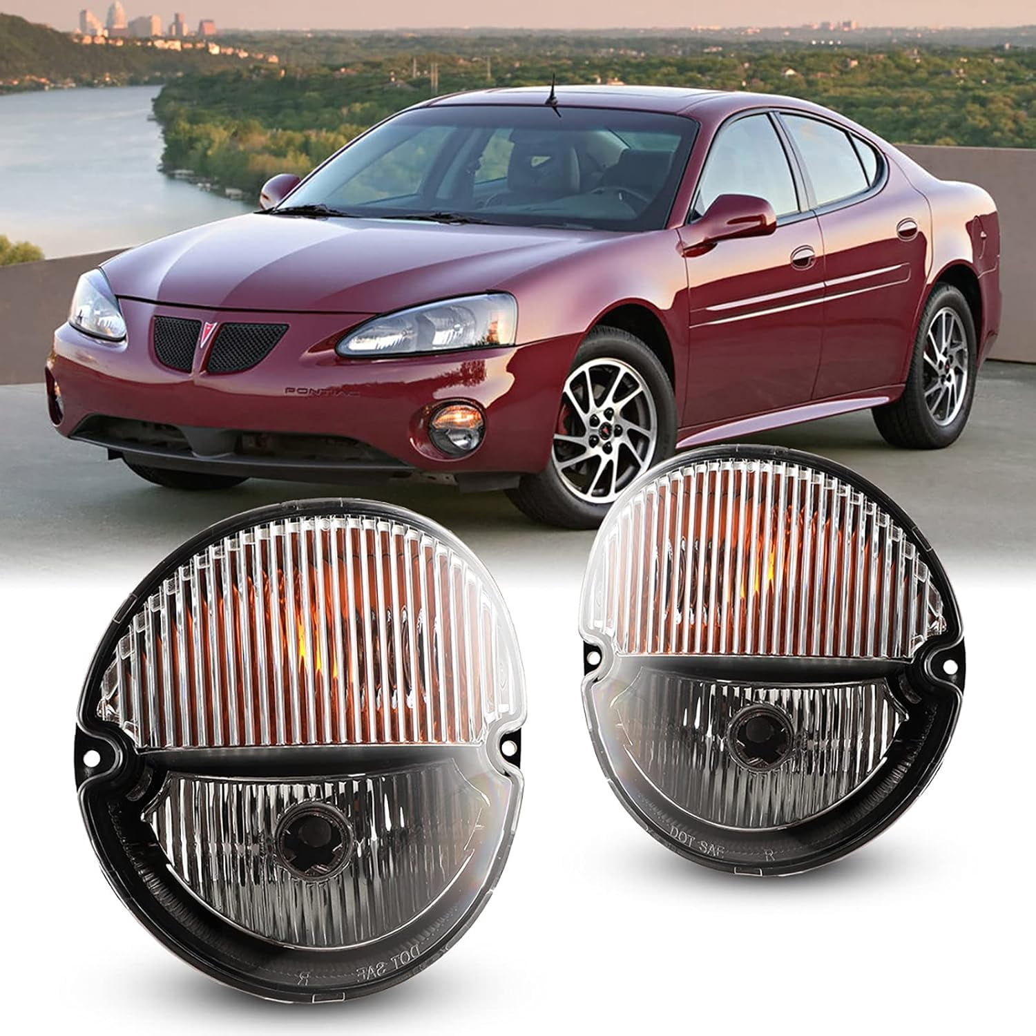 Fog Lights For 2004-2008 Pontiac Grand Prix and For 2006-2009 Pontiac ...