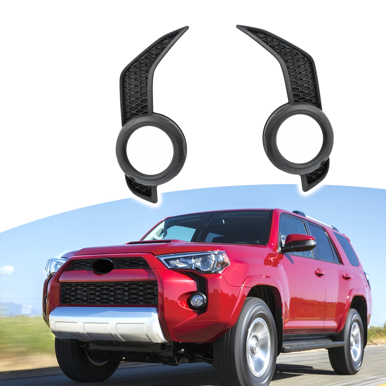 Fog Lights Lamp Covers Bezel Trim Surround For 2014-2021 Toyota 4Runner ...
