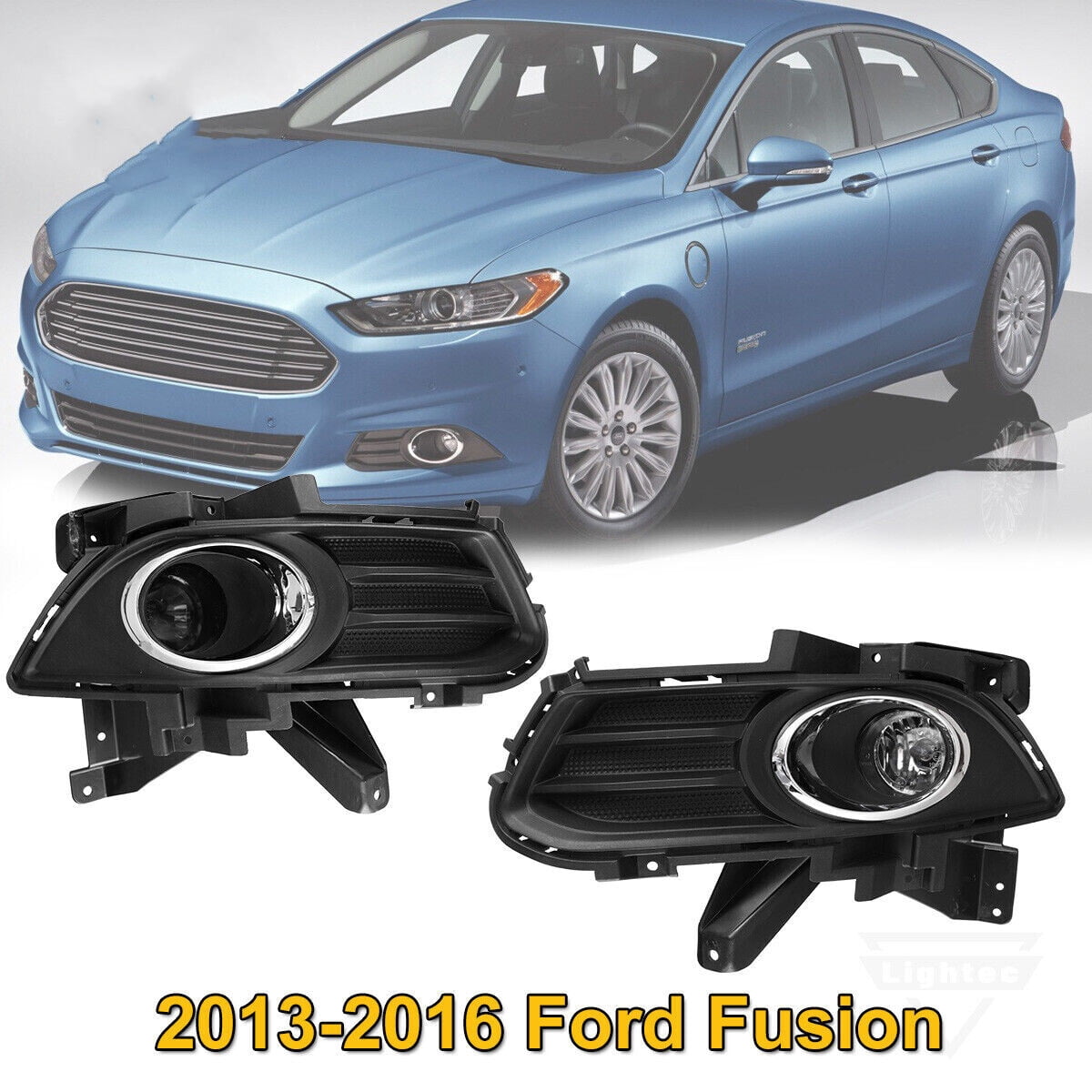 Ford Fusion 2013-2016 Fog Lights with Wires Kit Switch Driving Lamps ...