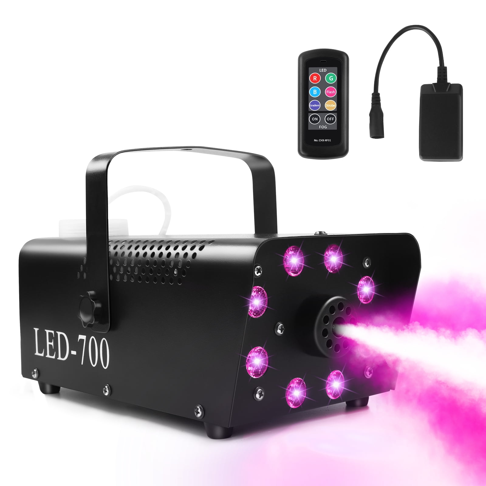 Fog Machine 10 Colourful 8 LED Lights, 700W Halloween Smoke Machine ...