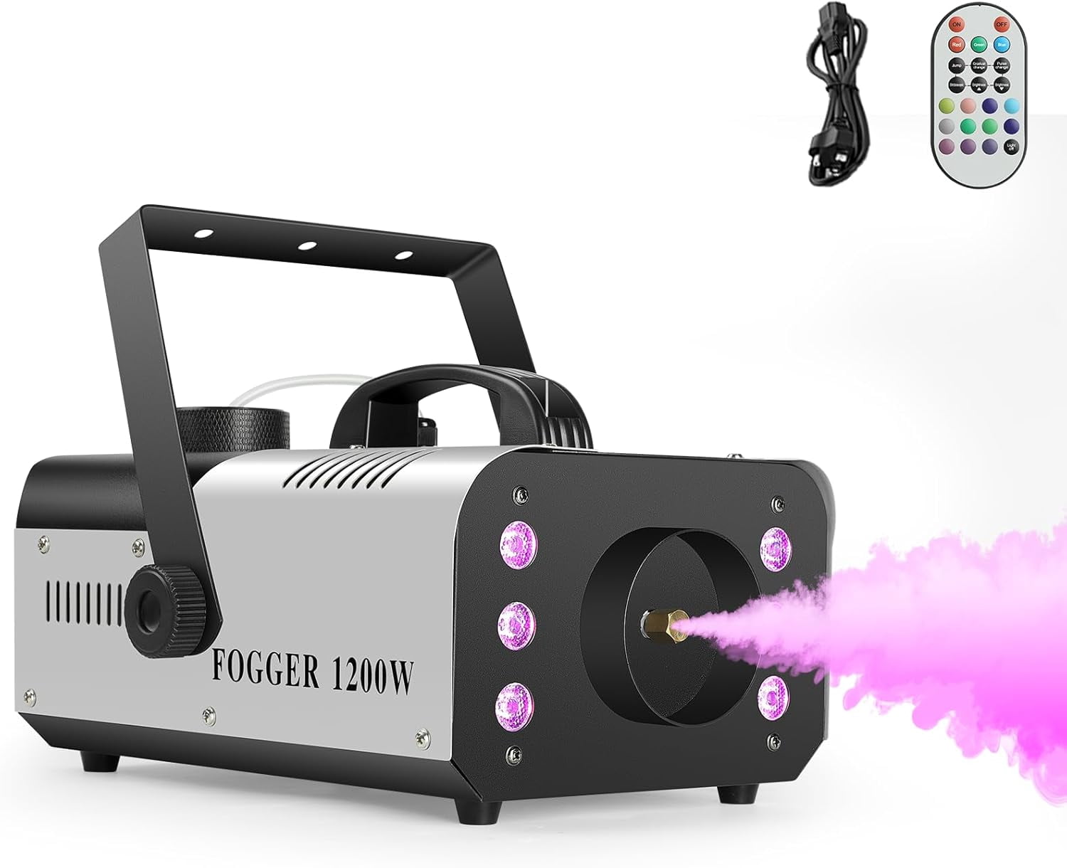 Fog Machine Outdoor with 14 Color Lights & 4 Modes, Machine with Remote ...