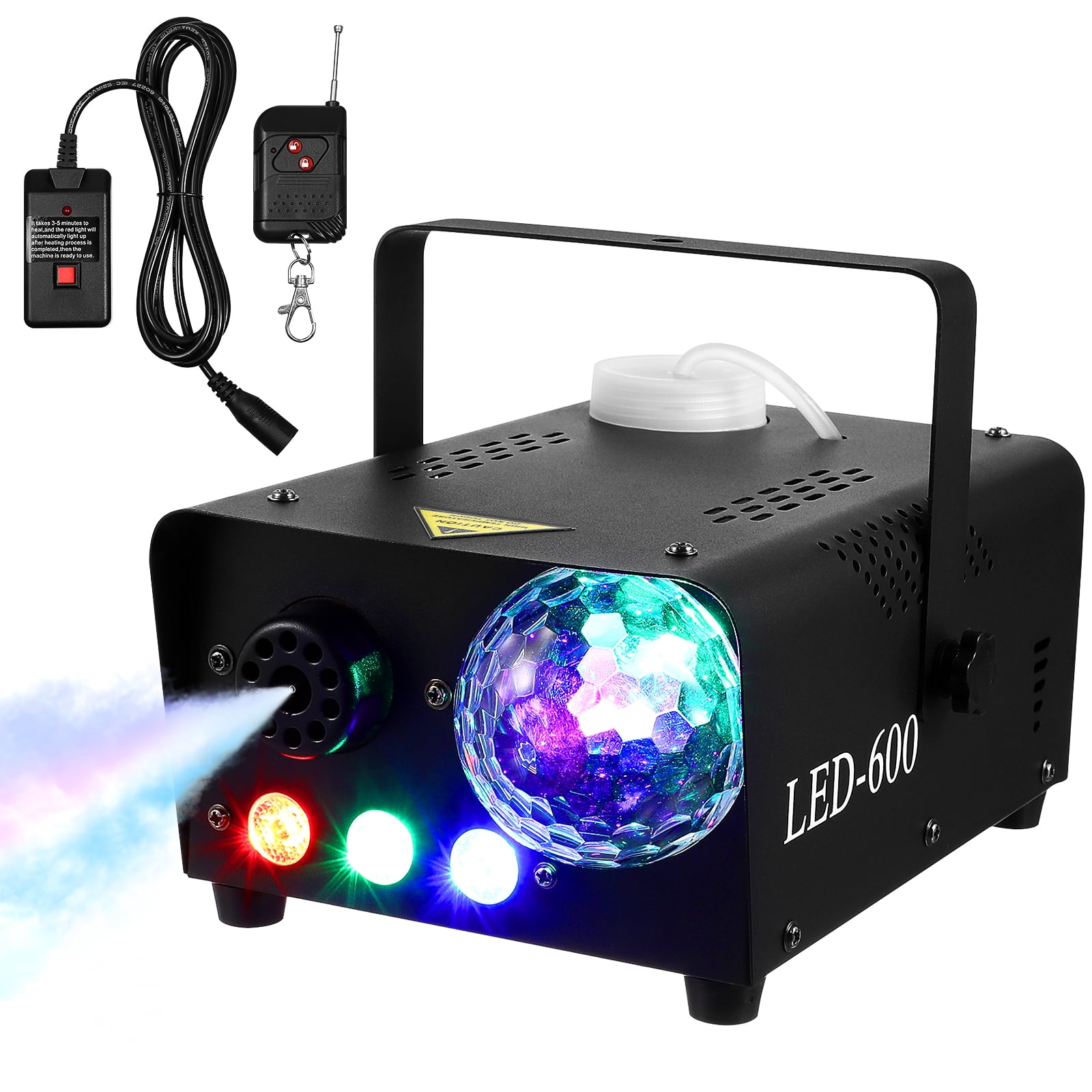 Fog Machine, Portable Led Smoke Machine with Lights (Red, Blue, Green ...