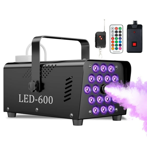 Fog Machine Smoke Machine, 18 LED Lights with 13 Colors, 600W and ...
