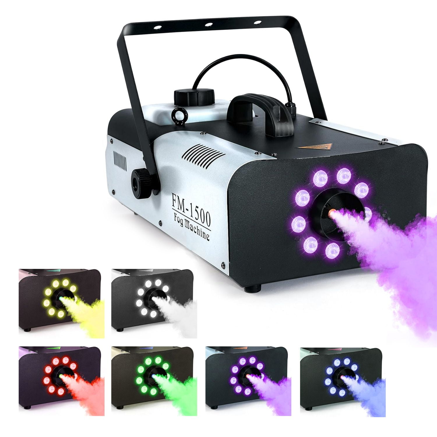 Fog Smoke Machine 1500W & 18,000CFM LED Lights Effect Low Lying Indoor ...