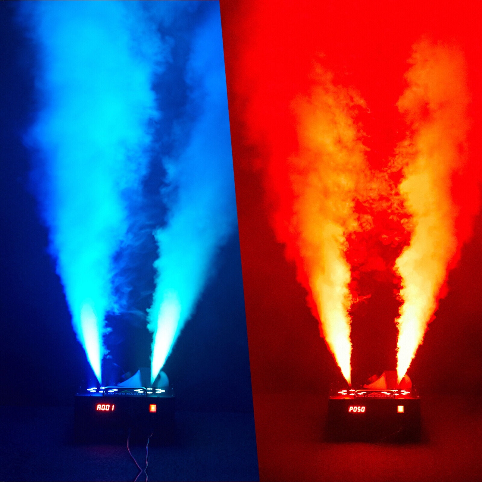 Fog Smoke Machine 2000W RGB LED Stage DJ Fogger Smoke Effect Multi ...