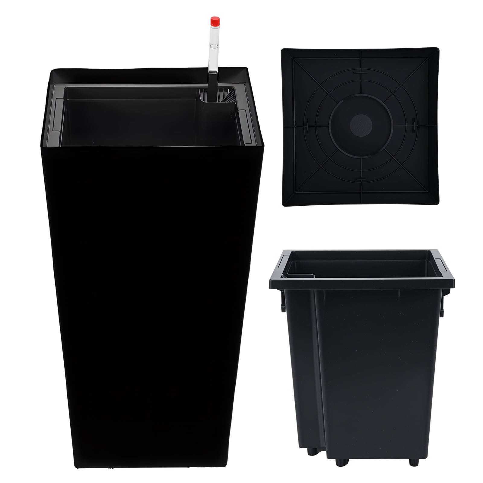 Fogcroll 2PCS Resin Flower Pot Tall Planters for Outdoor Indoor Plants ...